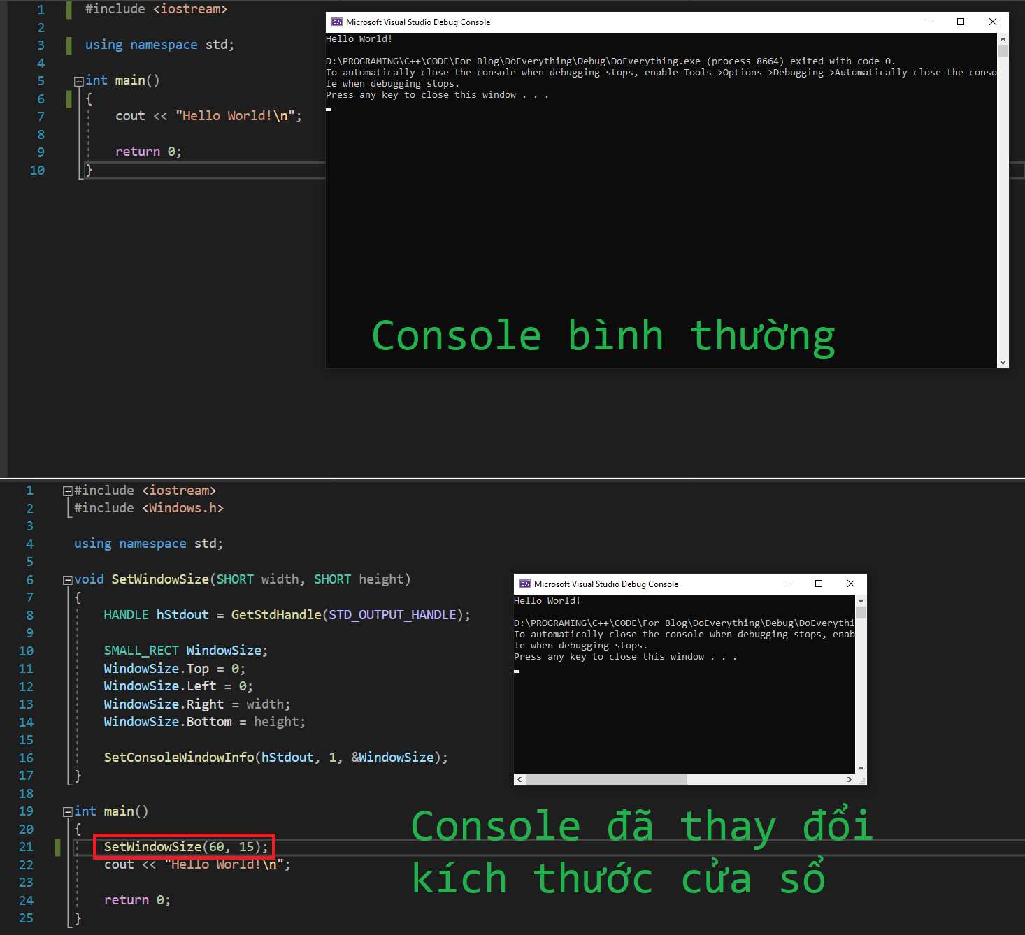 Windows.h Và Hàm Định Dạng Màn Hình Console (P1)