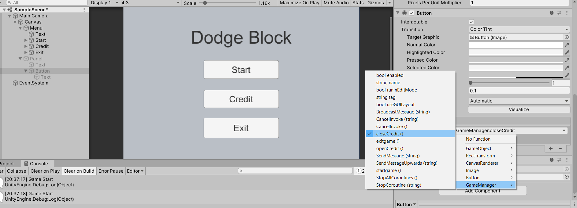 Code Game 2D Dodge Block Bằng Unity (Phần 1)