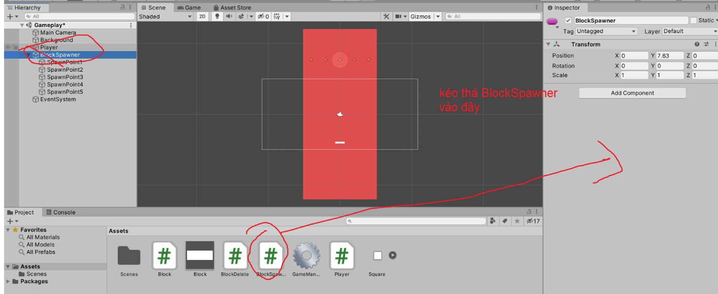 Code Game 2D Dodge Block Bằng Unity (Phần 2)